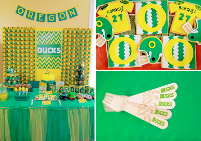 Kara's Party Ideas Oregon Ducks Themed Birthday Party | Kara's Party Ideas