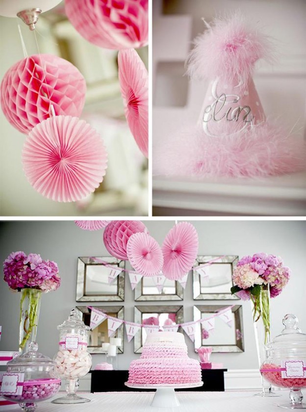 Kara's Party Ideas Pretty in Pink 1st Birthday Party | Kara's Party Ideas