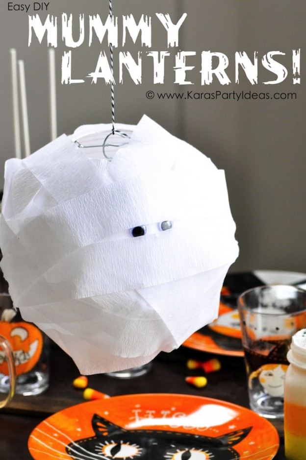 Kara's Party Ideas DIY Hanging Halloween Mummy Lanterns! | Kara's Party ...