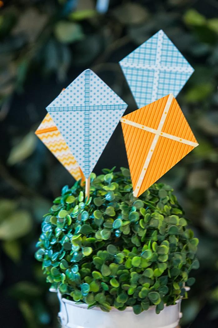 Kara's Party Ideas Pinwheels and Kites 1st Birthday Party | Kara's ...