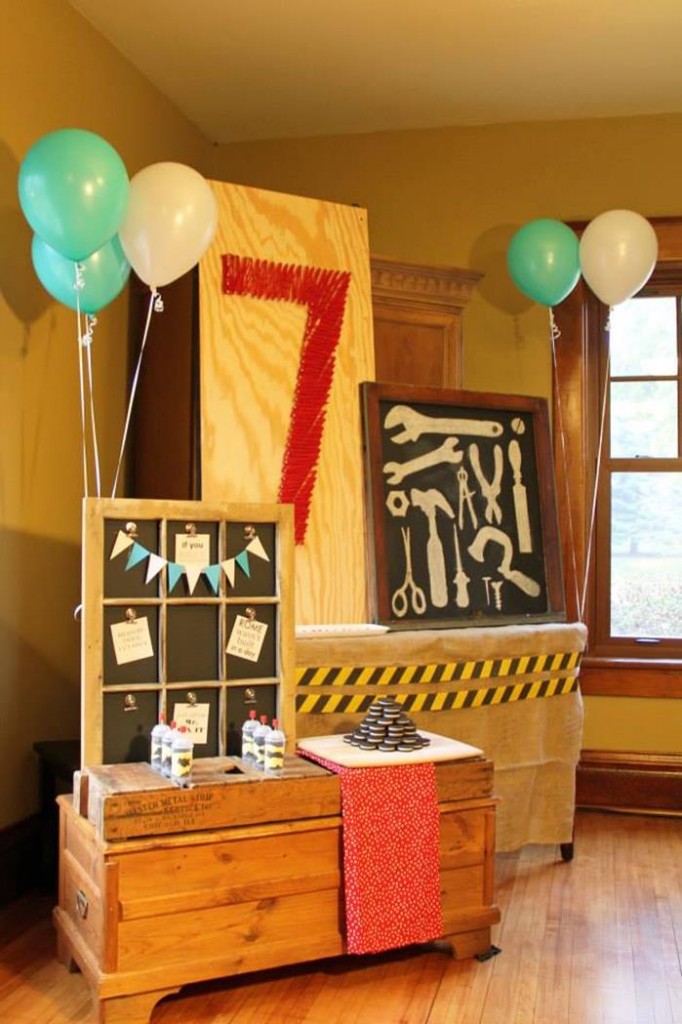 Kara's Party Ideas Tool Themed 7th Birthday Party | Kara's Party Ideas