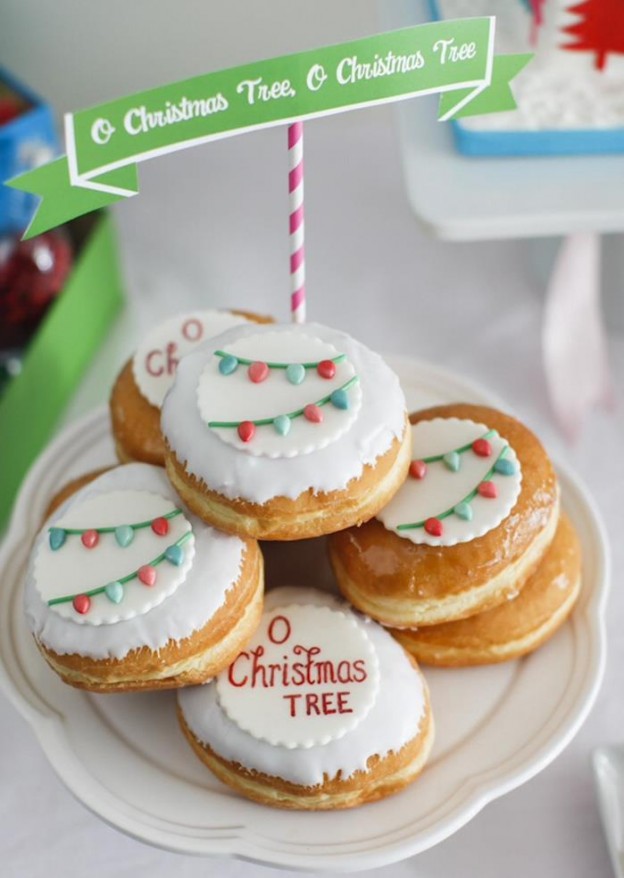 Kara's Party Ideas Trim The Tree Themed Christmas Party | Kara's Party ...