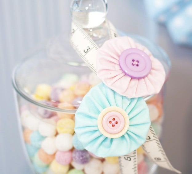 Kara's Party Ideas Cute as a Button Baby Shower | Kara's Party Ideas