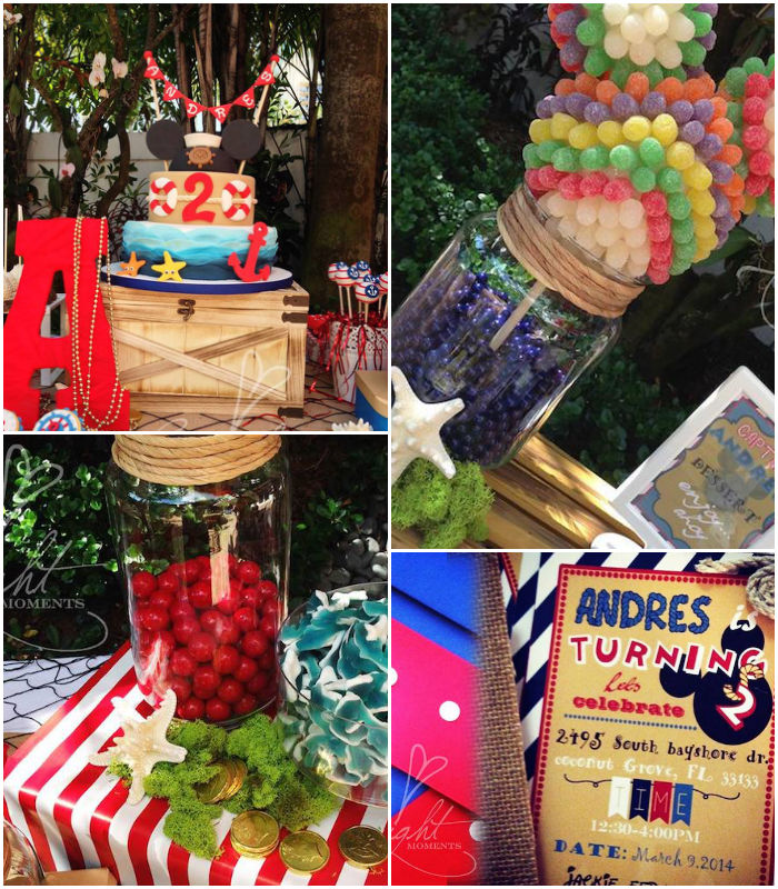Kara's Party Ideas Nautical Mickey Mouse Party | Kara's Party Ideas