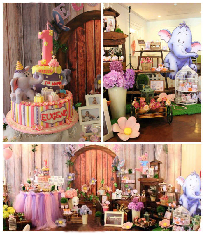 Kara's Party Ideas Winnie The Pooh Heffalump 1st Birthday Party | Kara ...