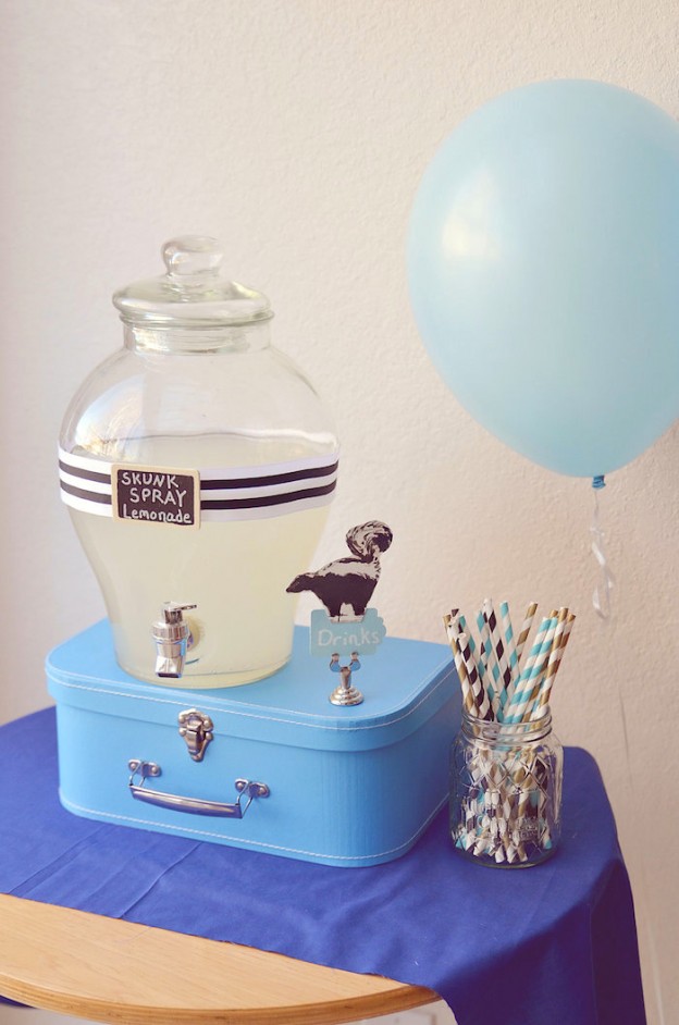 Kara's Party Ideas Skunk Themed 1st Birthday Party | Kara's Party Ideas