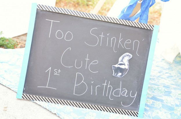 Kara's Party Ideas Skunk Themed 1st Birthday Party | Kara's Party Ideas