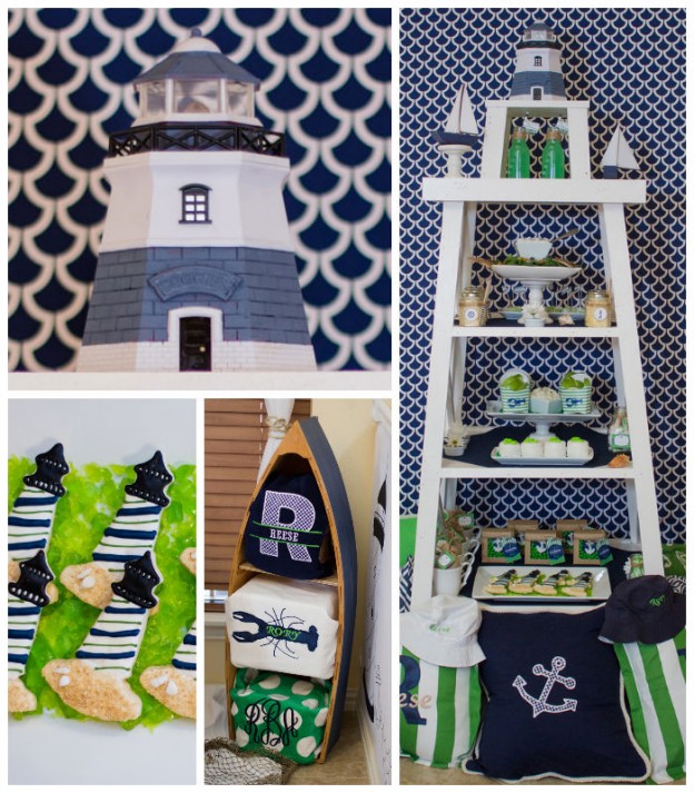 Kara's Party Ideas Lighthouse + Nautical Themed Birthday Party | Kara's ...
