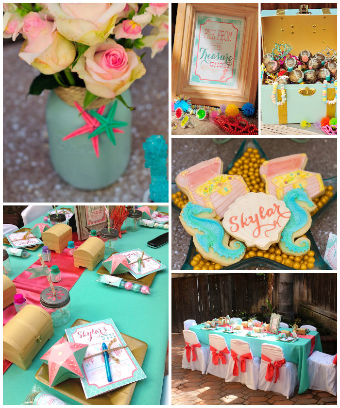 Kara's Party Ideas Mermaid Themed 5th Birthday Party | Kara's Party Ideas