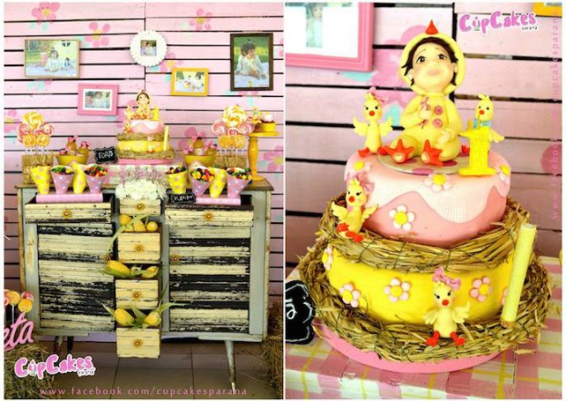 Kara's Party Ideas Baby Chick 1st Birthday Party | Kara's Party Ideas