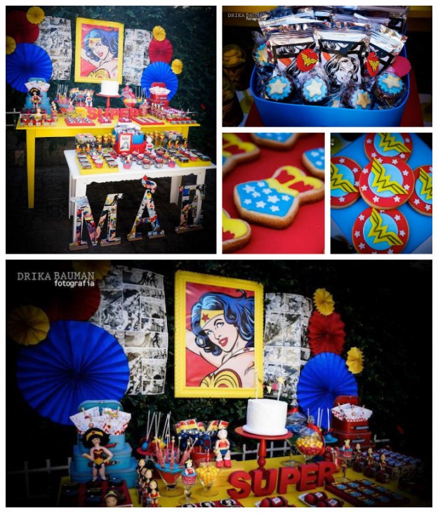Kara's Party Ideas Wonder Woman Themed Birthday Party | Kara's Party Ideas