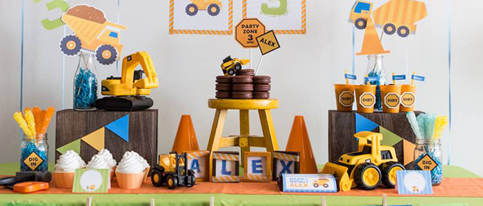 Kara's Party Ideas Construction Themed 3rd Birthday Party | Kara's ...