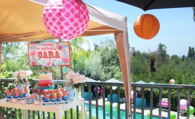 Kara's Party Ideas Flamingo Pool Party | Kara's Party Ideas