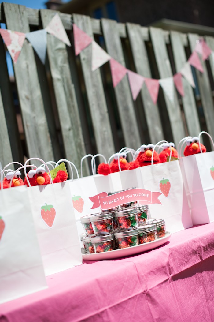 Kara's Party Ideas Strawberry Elmo Birthday Party | Kara's Party Ideas