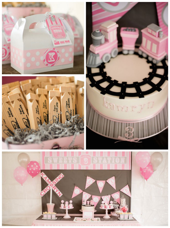 Kara's Party Ideas Girly Train Themed Birthday Party | Kara's Party Ideas