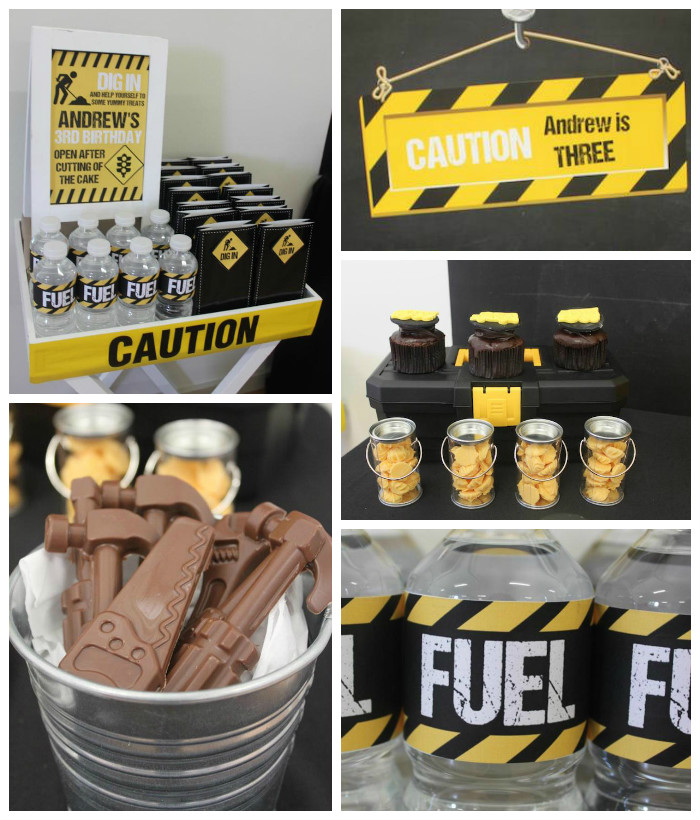Kara's Party Ideas Construction Themed 3rd Birthday Party | Kara's ...