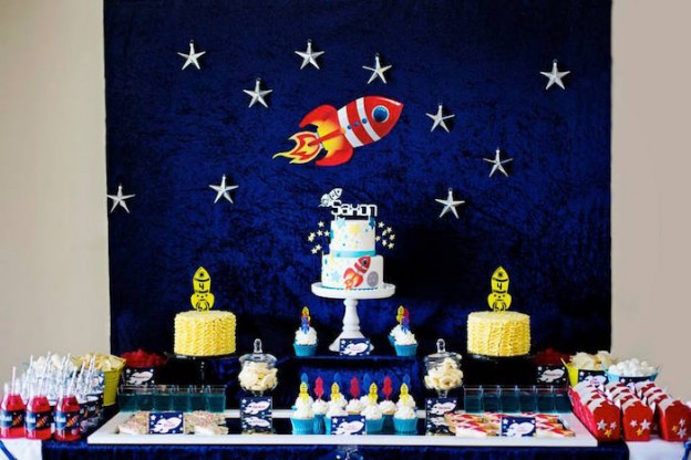 Kara's Party Ideas Rocket Ship + Space Themed Birthday Party | Kara's ...