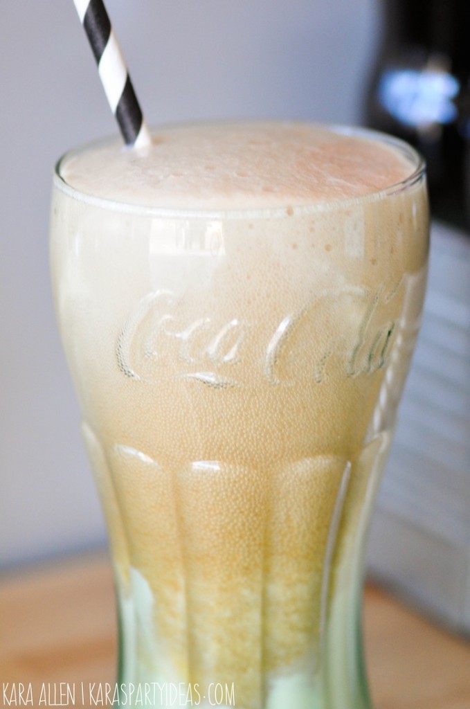 Kara's Party Ideas Coke Floats Bar | Big Game Football Party | Kara's ...