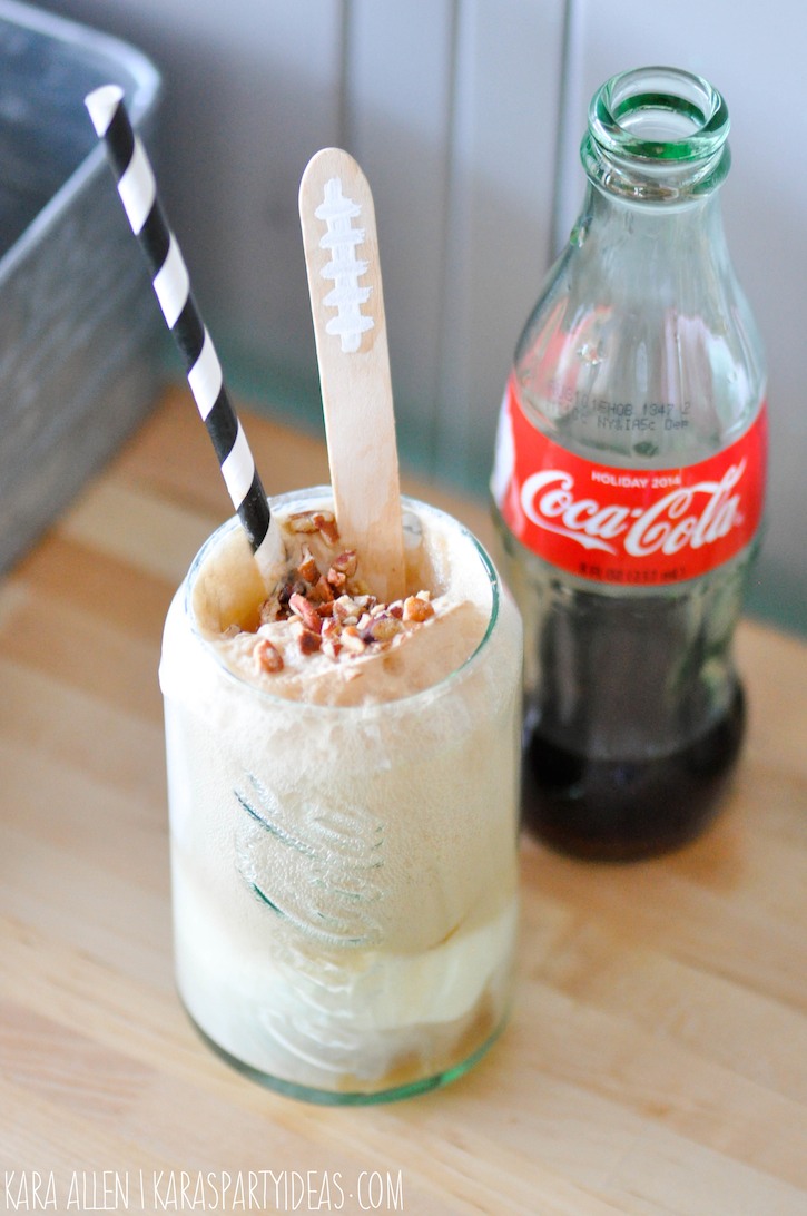 Kara's Party Ideas Coke Floats Bar | Big Game Football Party | Kara's ...