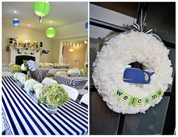 Kara's Party Ideas Green & Blue Preppy Whale Birthday Party | Kara's ...
