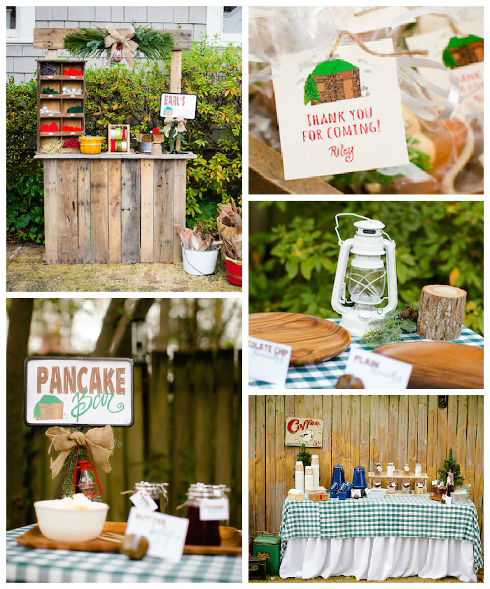 Kara's Party Ideas Rustic Mountain Lumberjack Themed Birthday Party ...