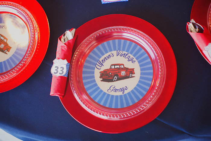 Kara's Party Ideas Vintage Chevy + Auto Garage Party | Kara's Party Ideas