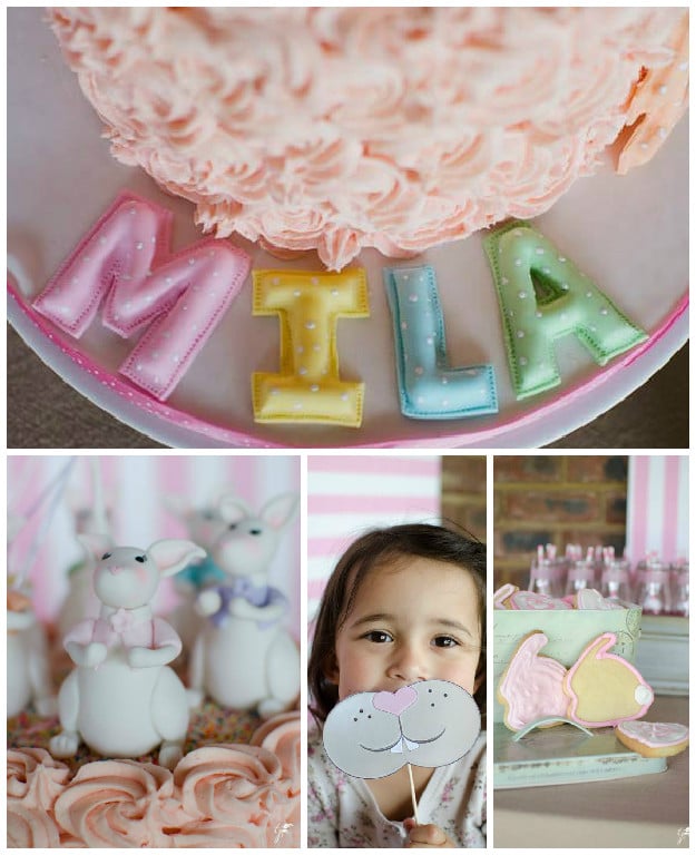 Kara's Party Ideas Bunny Themed 1st Birthday Party | Kara's Party Ideas
