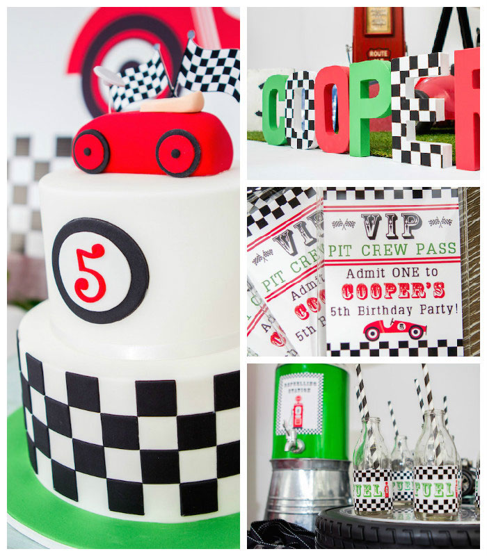 Kara's Party Ideas Race Car 5th Birthday Party | Kara's Party Ideas