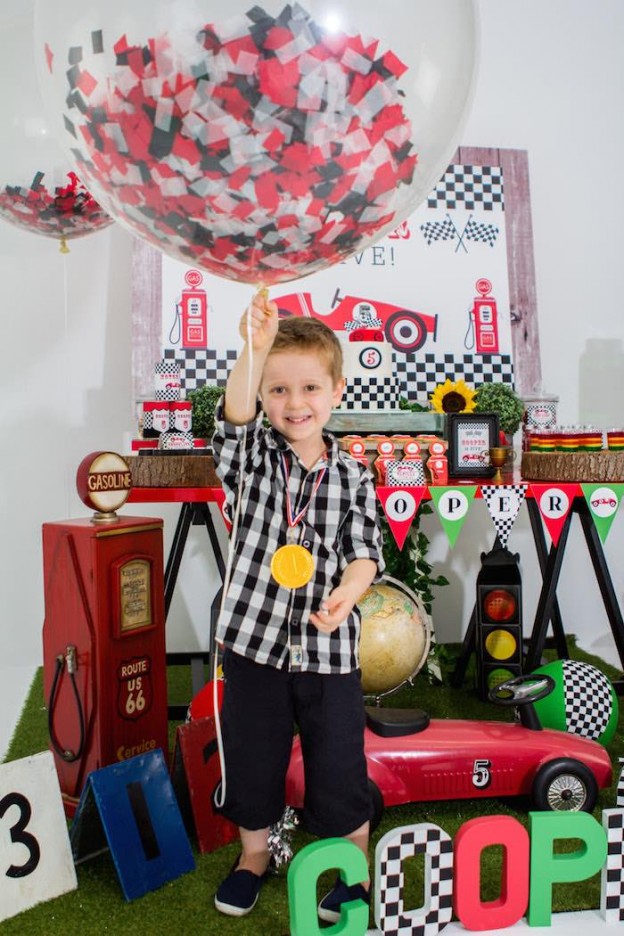 Kara's Party Ideas Race Car 5th Birthday Party | Kara's Party Ideas