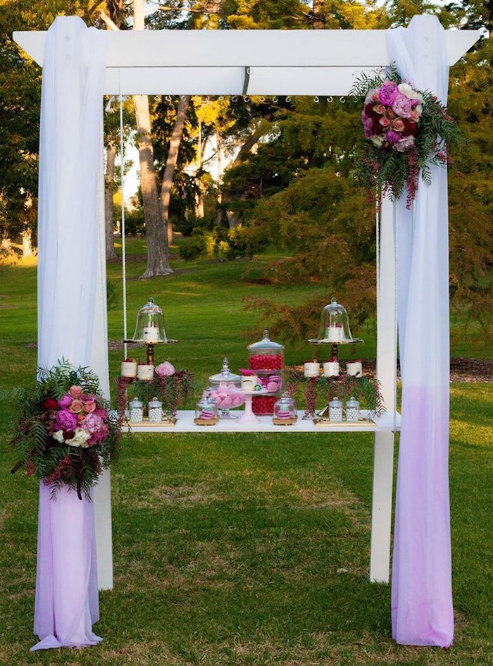 Kara's Party Ideas Romantic Floral Dessert Table | Kara's Party Ideas