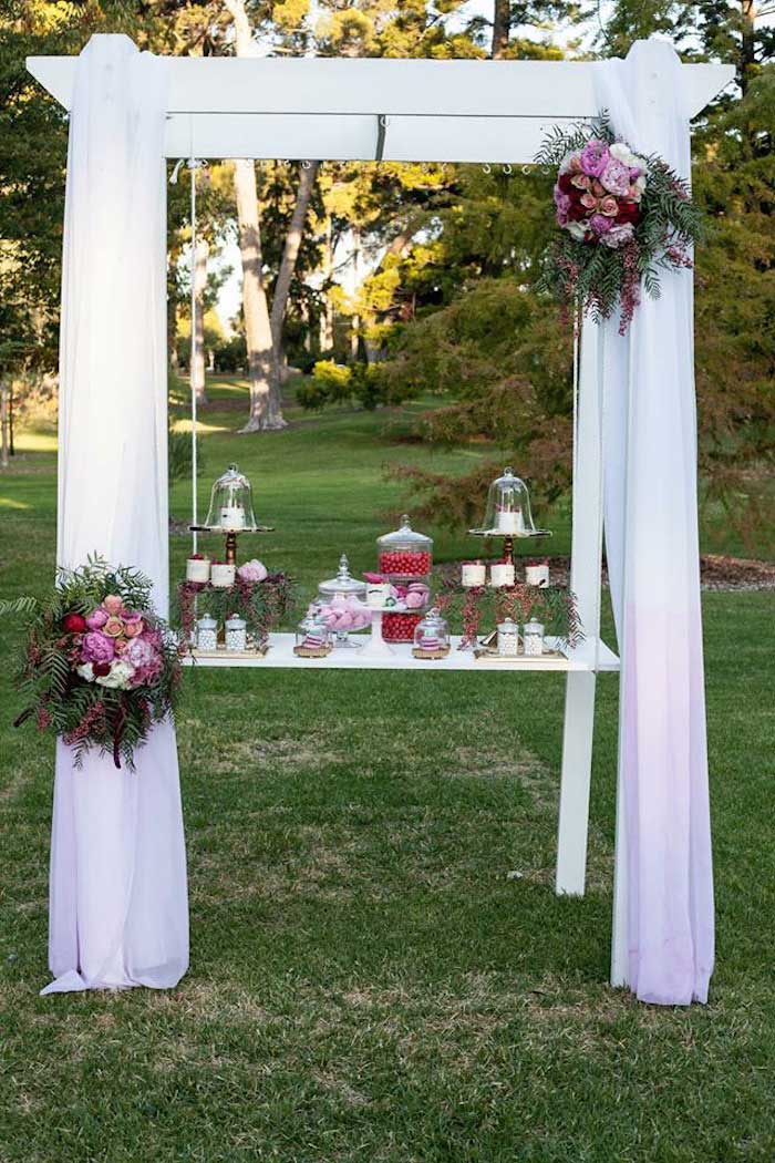 Kara's Party Ideas Romantic Floral Dessert Table | Kara's Party Ideas