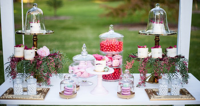 Kara's Party Ideas Romantic Floral Dessert Table | Kara's Party Ideas