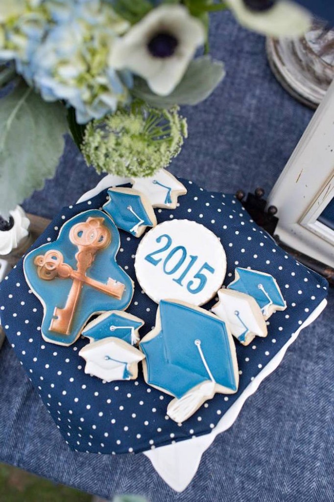 Kara's Party Ideas "Keys to Success" Denim Graduation Party | Kara's ...