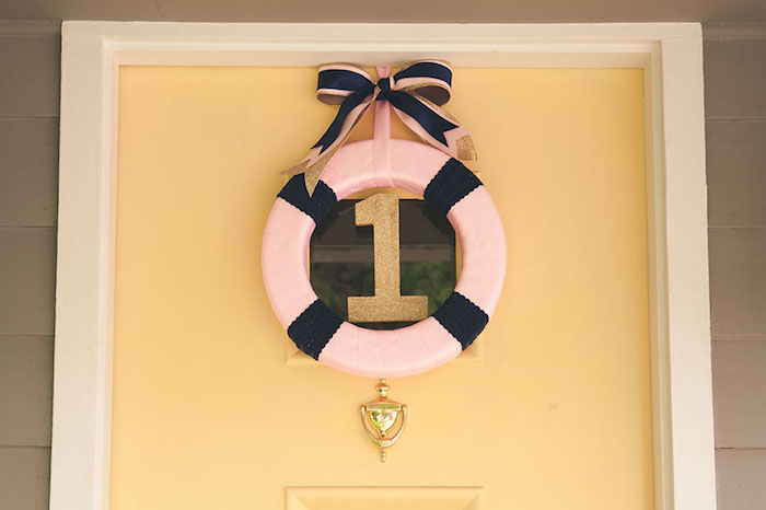 Kara's Party Ideas Pink Nautical Birthday Party | Kara's Party Ideas