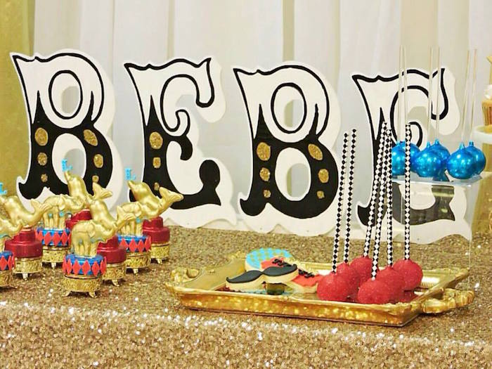 Kara's Party Ideas Glam "Cirque Du Bebe" Baby Shower | Kara's Party Ideas