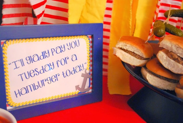 Kara's Party Ideas Popeye + Sailor Themed Birthday Party