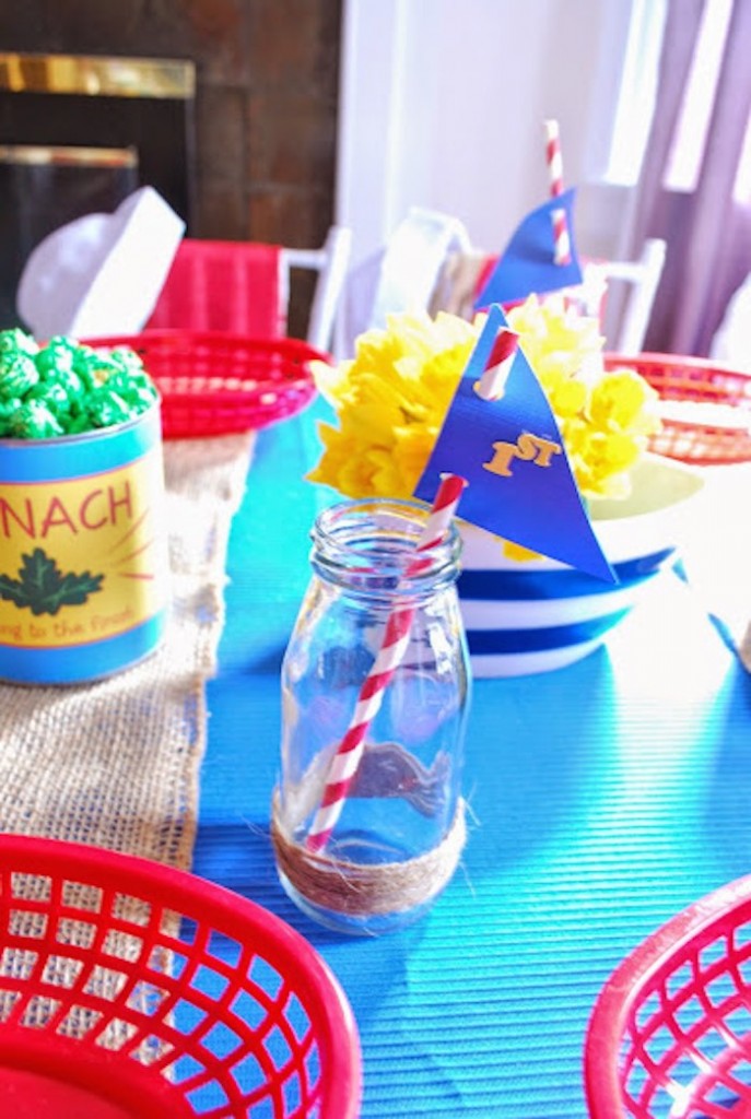 Kara's Party Ideas Popeye + Sailor Themed 1st Birthday Party | Kara's ...