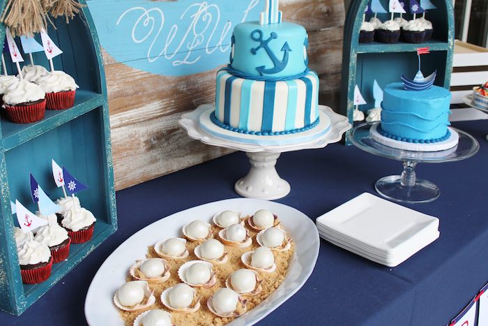 Kara's Party Ideas Nautical 1st Birthday Party | Kara's Party Ideas