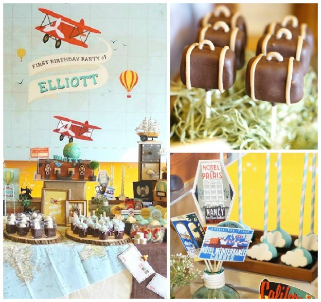 Kara's Party Ideas Vintage Travel Themed Birthday Party