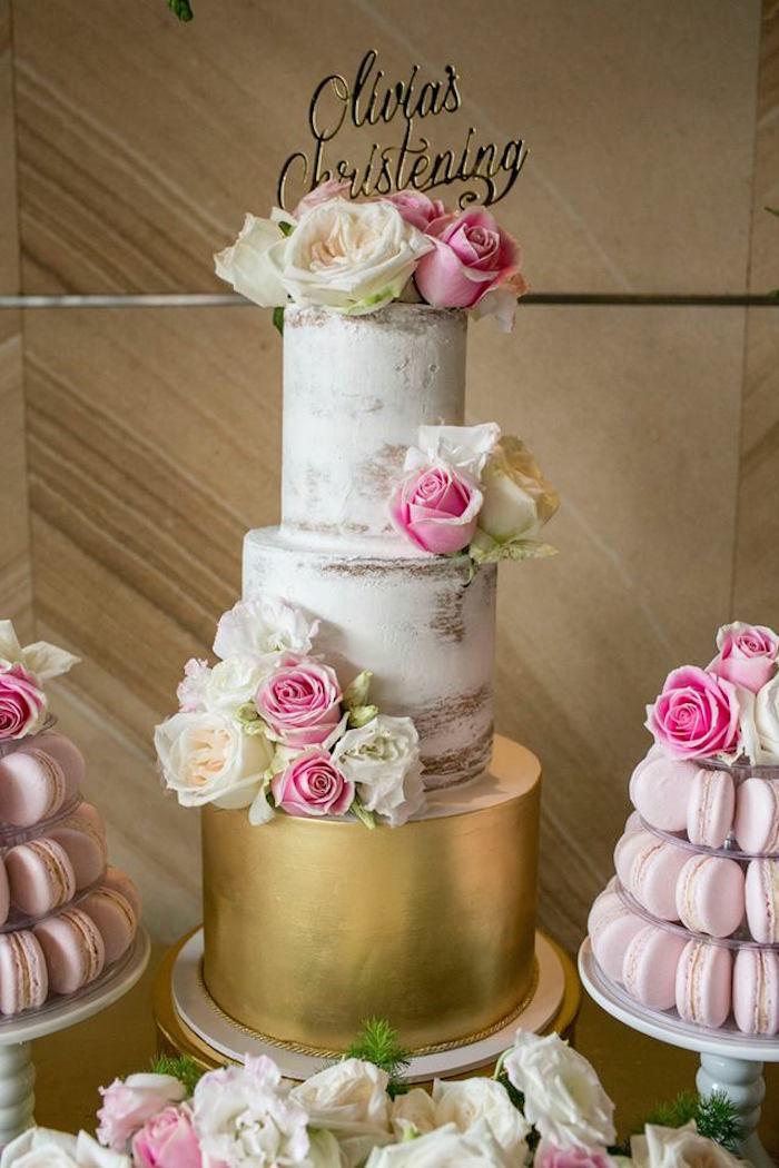 Kara's Party Ideas Pretty in Pink Christening Party | Kara's Party Ideas