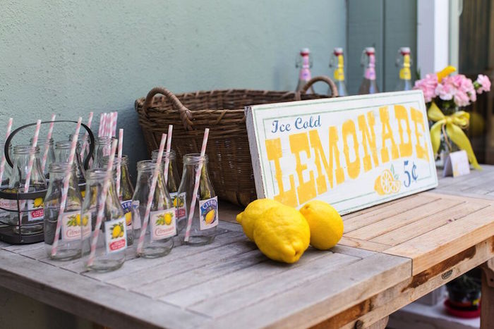 Kara's Party Ideas Vintage Lemonade Stand Party | Kara's Party Ideas