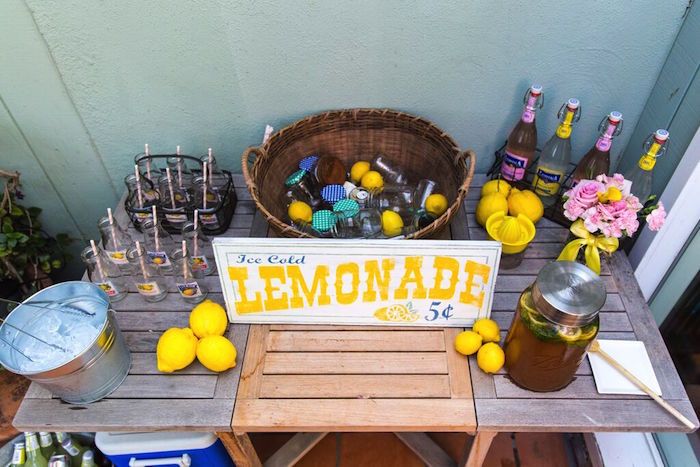 Kara's Party Ideas Vintage Lemonade Stand Party | Kara's Party Ideas
