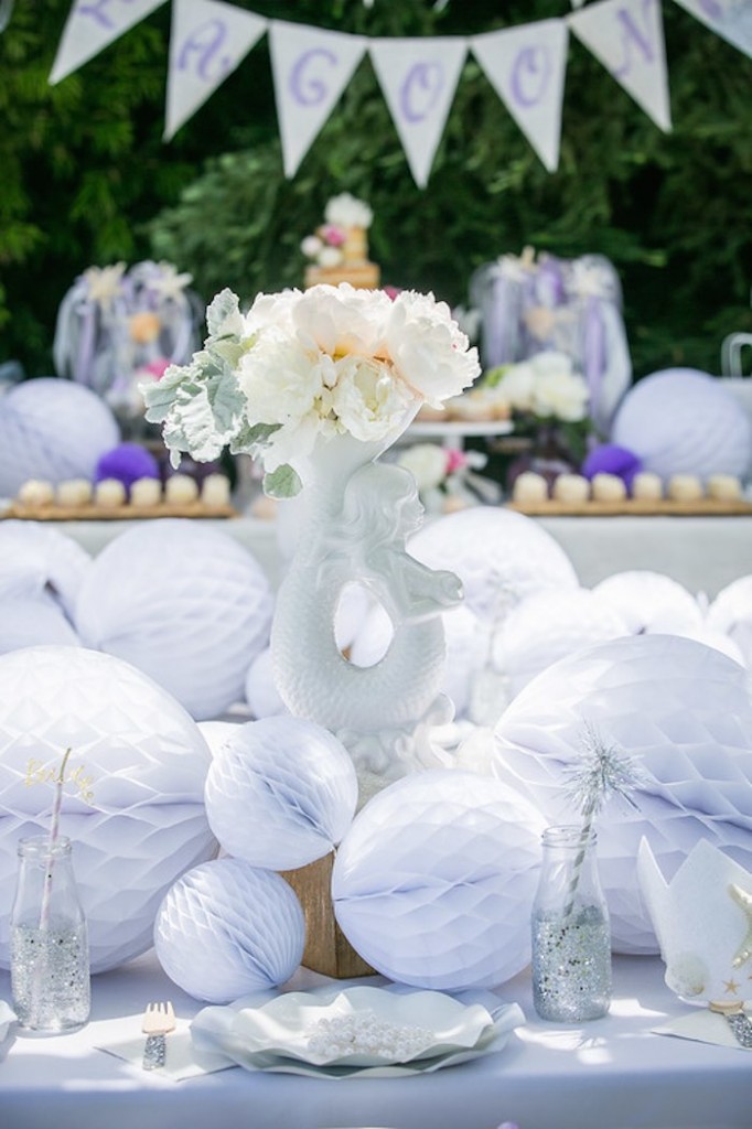 Kara's Party Ideas Modern Monochromatic Mermaid Party | Kara's Party Ideas