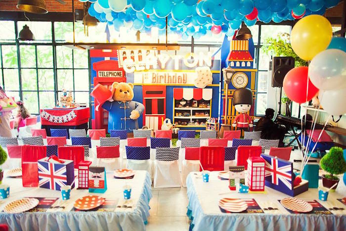 Kara's Party Ideas Paddington Bear + London Themed Birthday Party ...