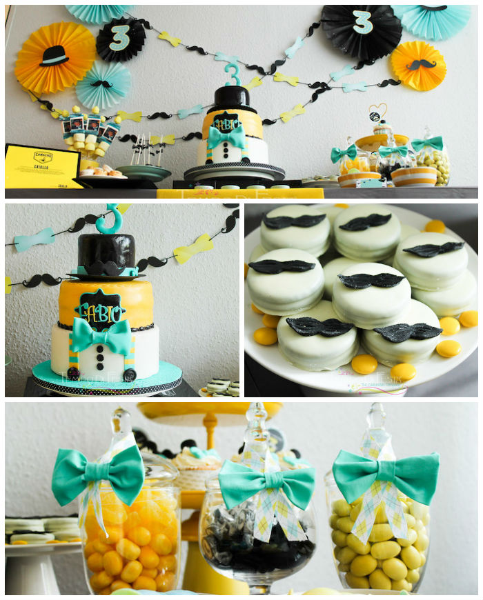Kara's Party Ideas Retro Little Man Birthday Party | Kara's Party Ideas