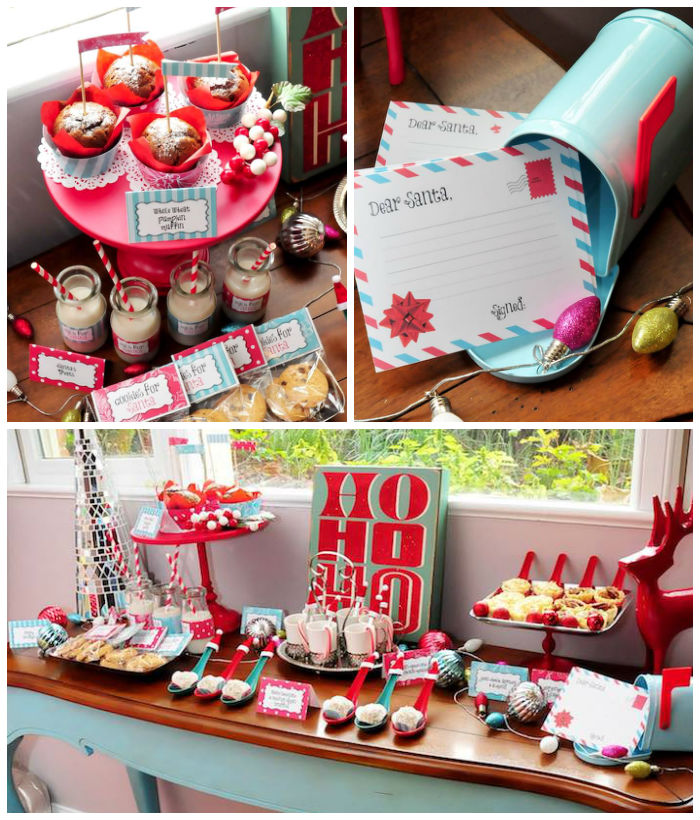 Kara's Party Ideas Playful Retro Christmas Party | Kara's Party Ideas