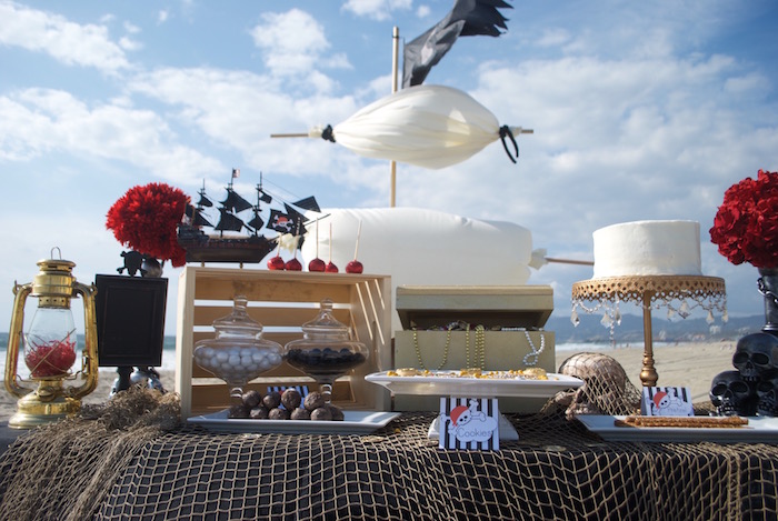 Kara's Party Ideas Seaside Pirate Themed Birthday Party | Kara's Party ...