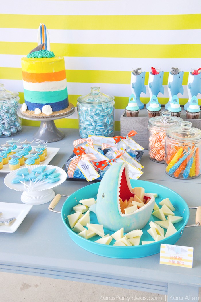 Kara's Party Ideas Jawesome Shark Themed Birthday Party | Kara's Party ...