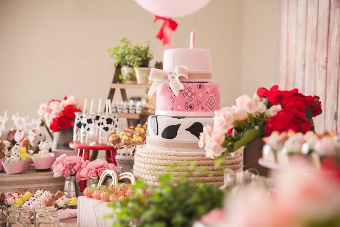 Kara's Party Ideas Girly Little Farm Birthday Party | Kara's Party Ideas