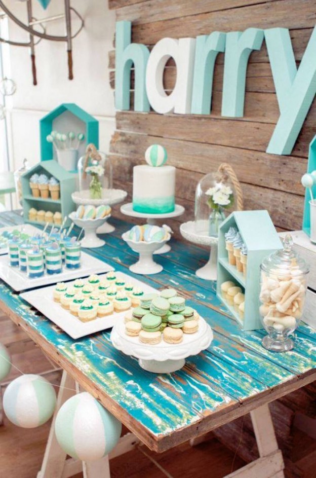 Kara's Party Ideas Rustic Beach Ball Birthday Party | Kara's Party Ideas